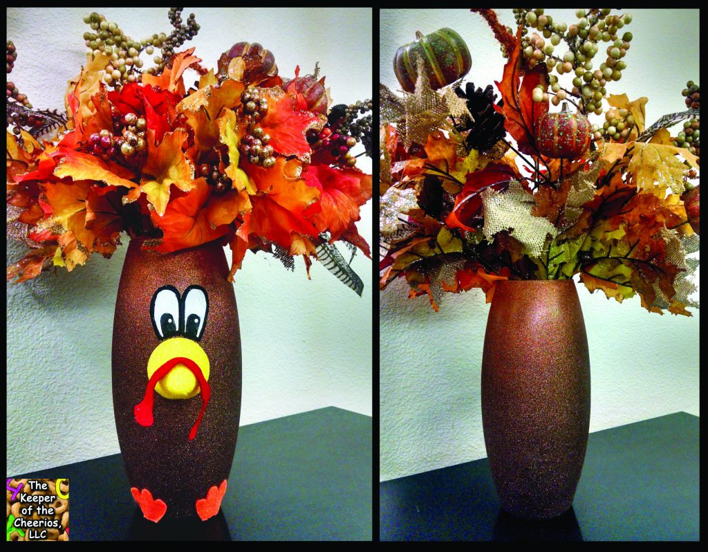 Thanksgiving Turkey Vase - The Keeper of the Cheerios