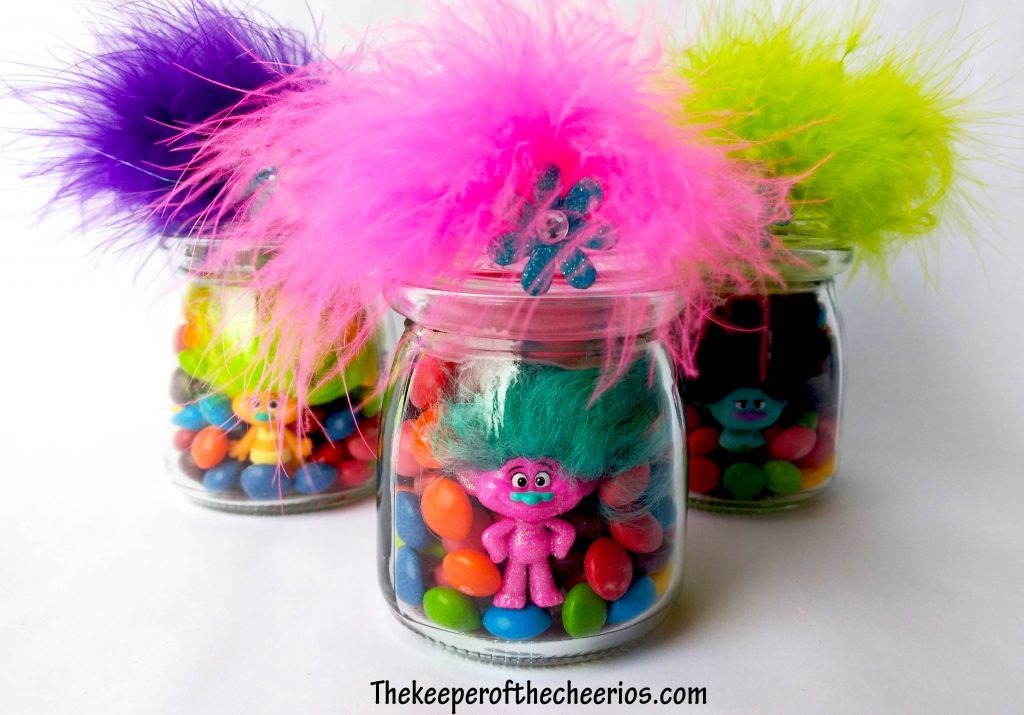 Trolls Party Favor Treat Jars - The Keeper of the Cheerios