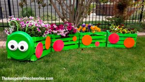 Caterpillar Crate Planter - The Keeper of the Cheerios