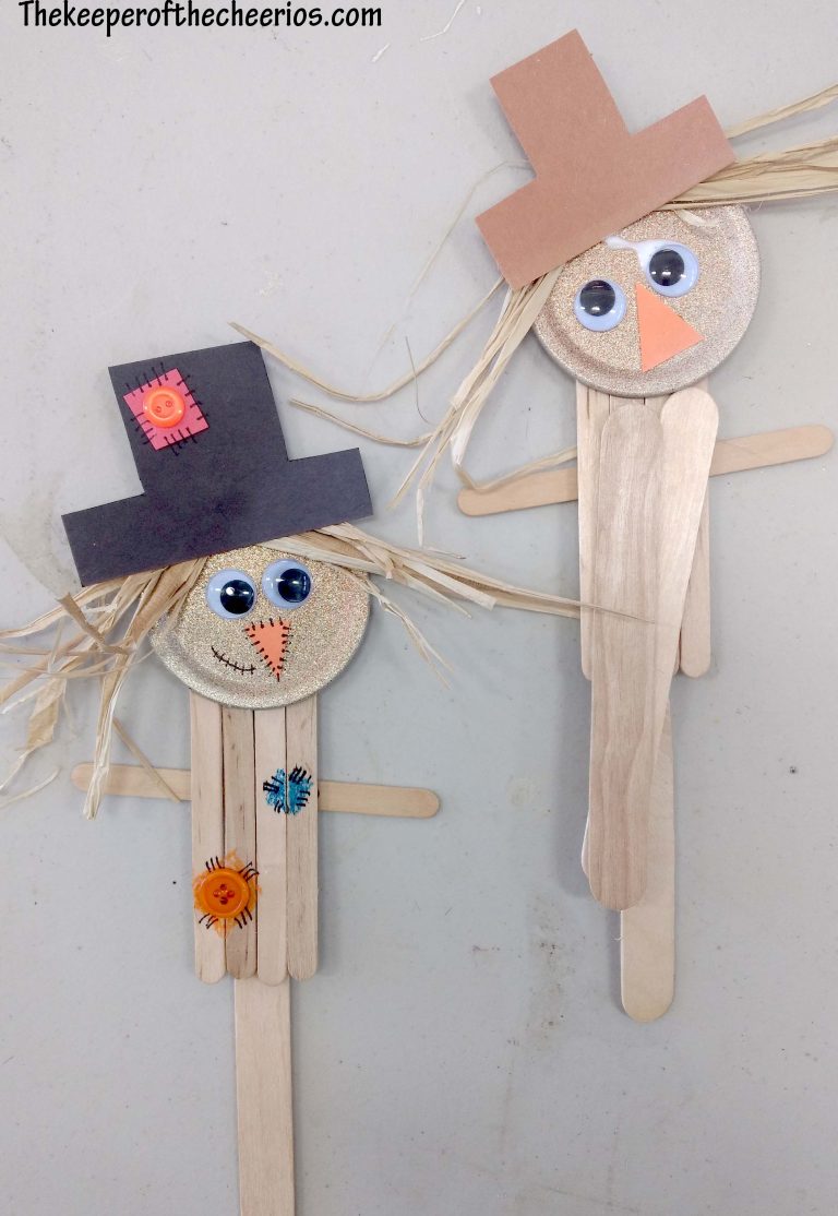 Scarecrow Popsicle Stick Craft - The Keeper of the Cheerios