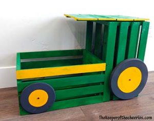 Tractor Toy Box - The Keeper of the Cheerios