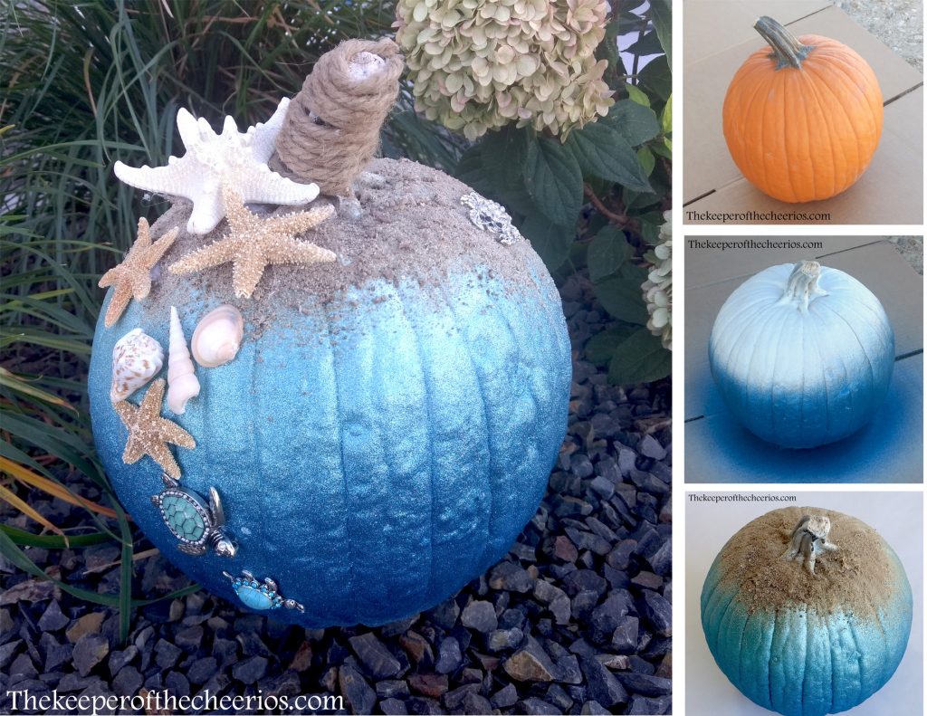 Easy Coastal Pumpkins - The Keeper of the Cheerios