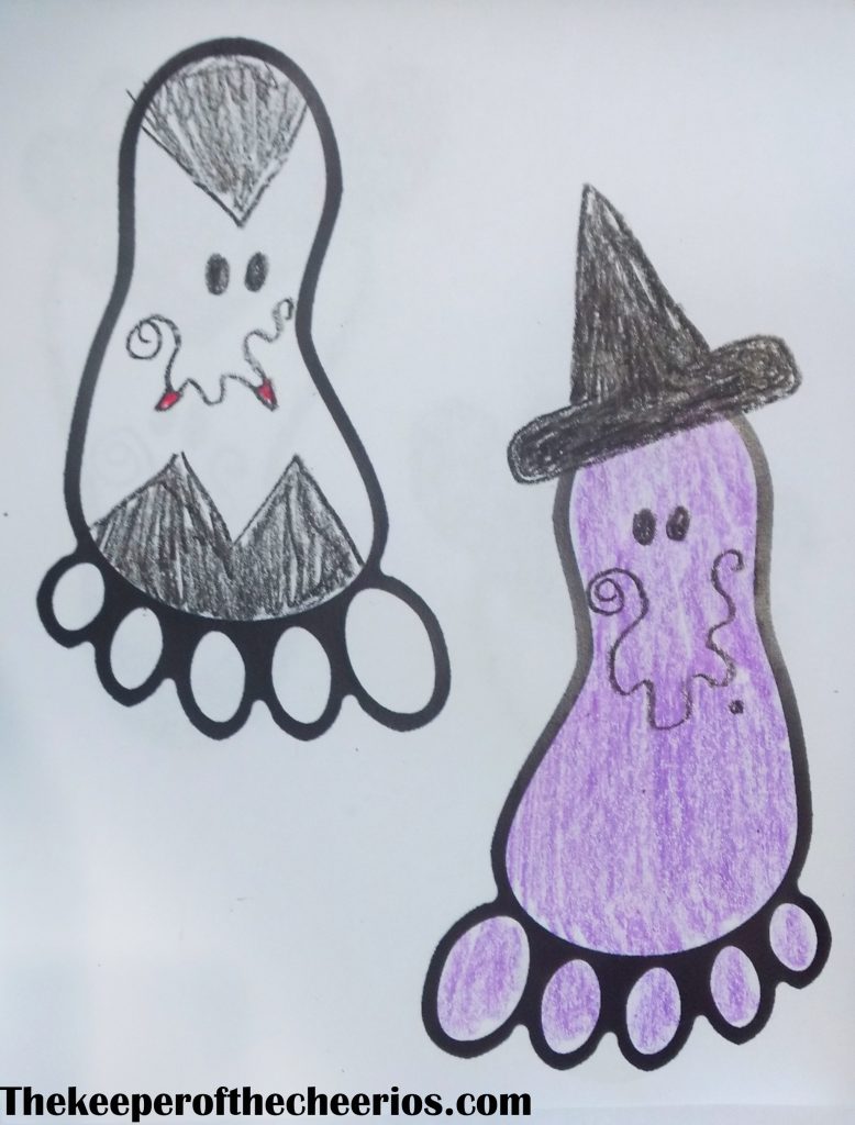 Halloween Footprint Hopscotch - The Keeper of the Cheerios