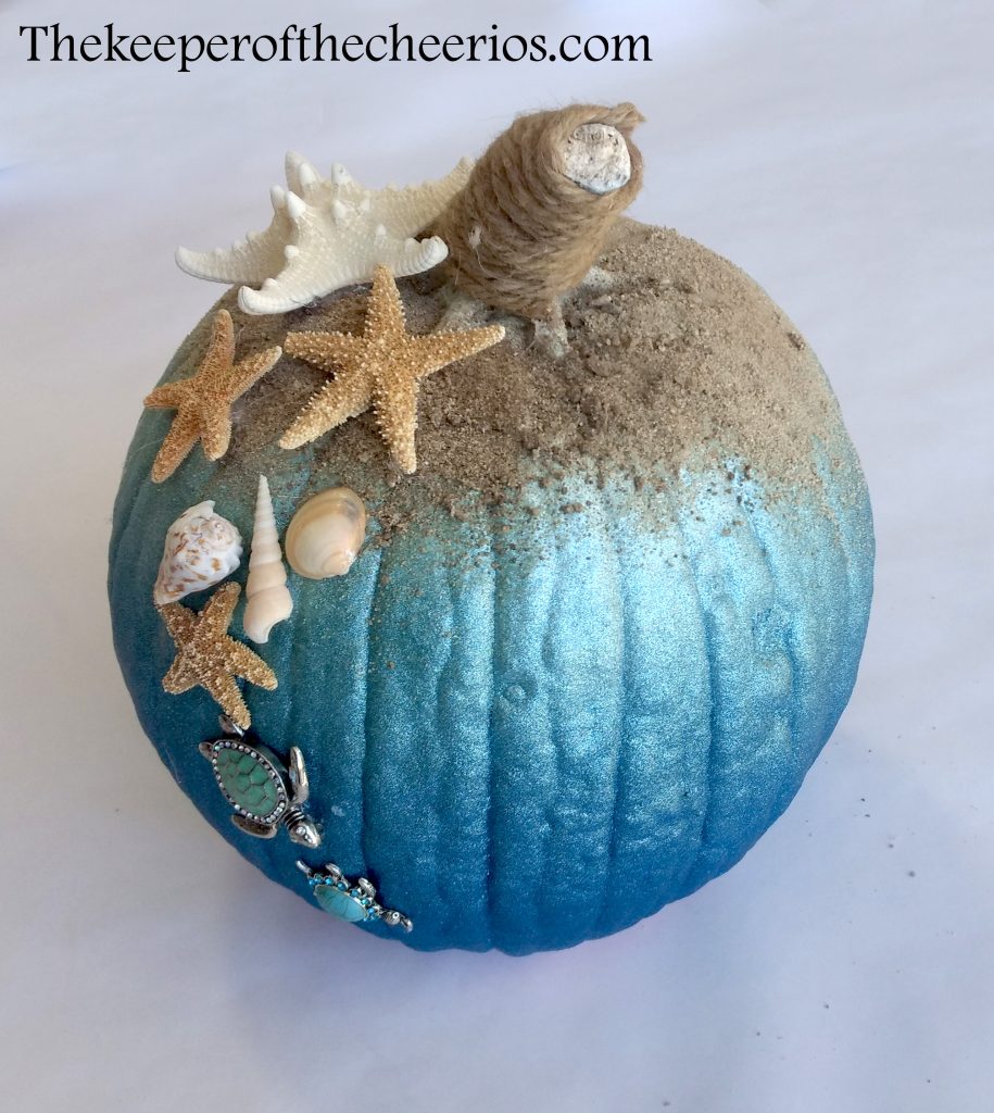 Easy Coastal Pumpkins - The Keeper of the Cheerios