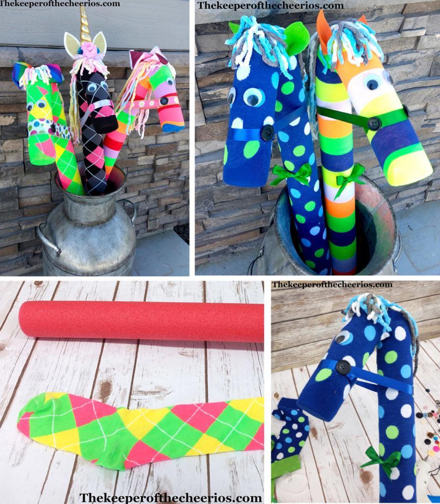 Pool Noodle Stick Horse & Pool Noodle Unicorns - The Keeper of the Cheerios