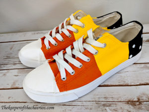 Halloween Candy Corn Shoes - The Keeper of the Cheerios
