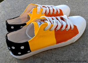 Halloween Candy Corn Shoes - The Keeper of the Cheerios