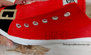 DIY Santa Belt Shoes - The Keeper of the Cheerios