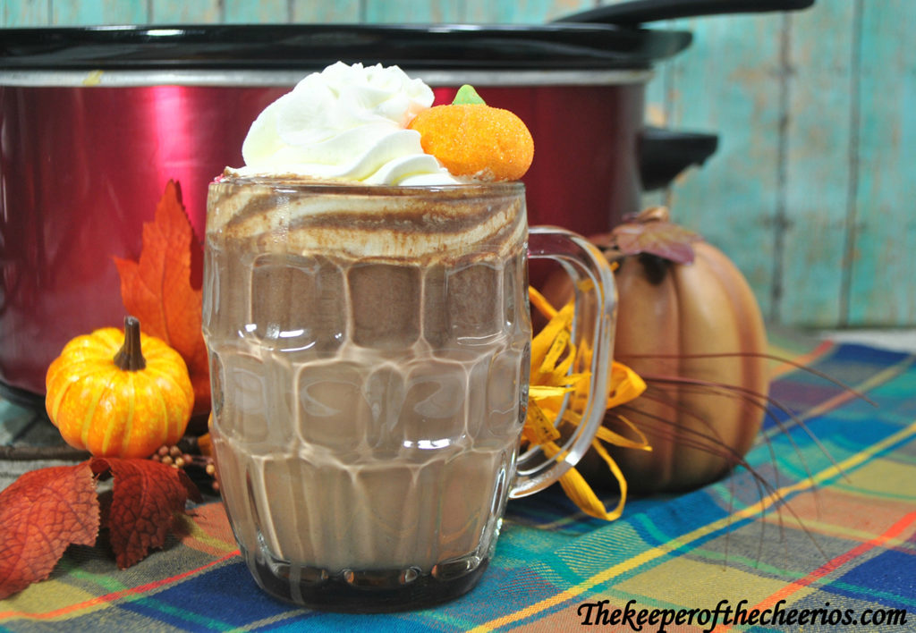 Slow Cooker Chocolate Pumpkin Cocoa - The Keeper of the Cheerios