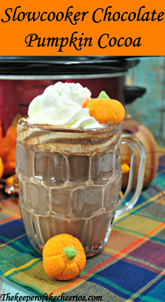 Slow Cooker Chocolate Pumpkin Cocoa - The Keeper of the Cheerios