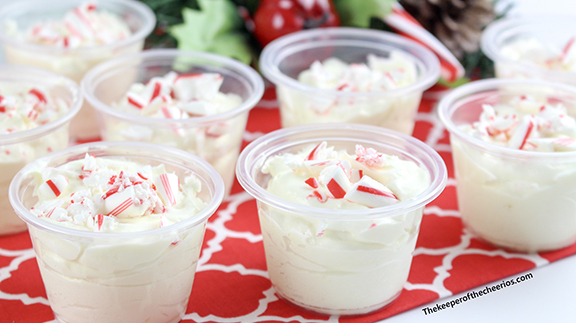 Candy Cane Pudding Shots - The Keeper of the Cheerios