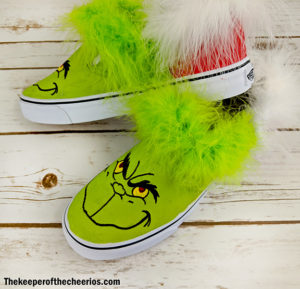 DIY Grinch Shoes - The Keeper of the Cheerios