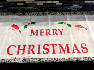 Christmas Handprint Table Runner - The Keeper of the Cheerios
