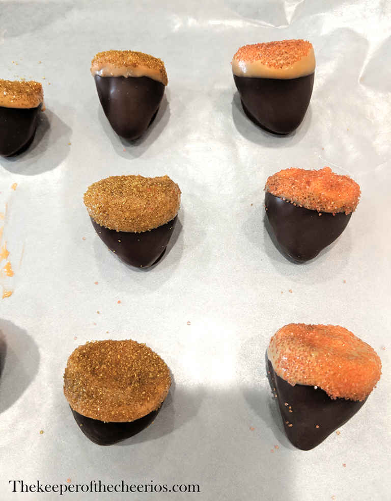 Chocolate Covered Strawberry Acorns - The Keeper of the Cheerios
