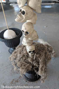 Skeleton Entryway Pots - The Keeper of the Cheerios