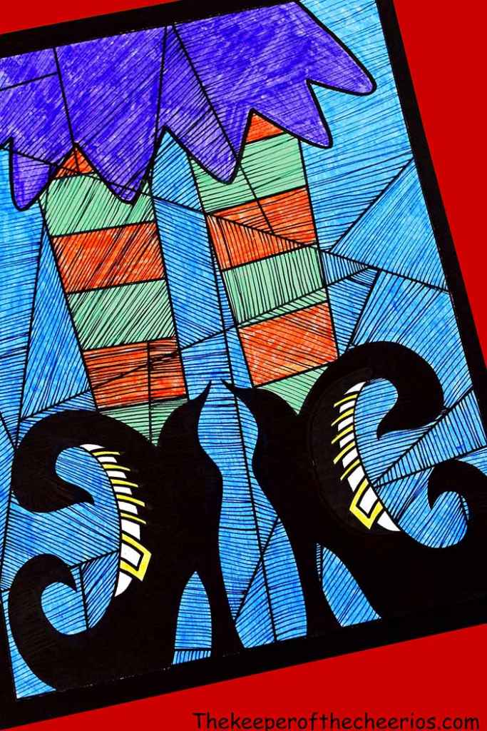 Halloween Line Art Paper Craft for Kids - The Keeper of the Cheerios