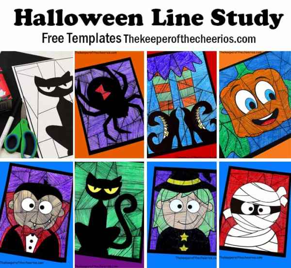 Halloween Line Art Paper Craft for Kids - The Keeper of the Cheerios