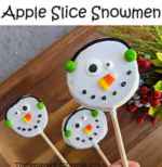 Snowmen Apple Slices - The Keeper of the Cheerios