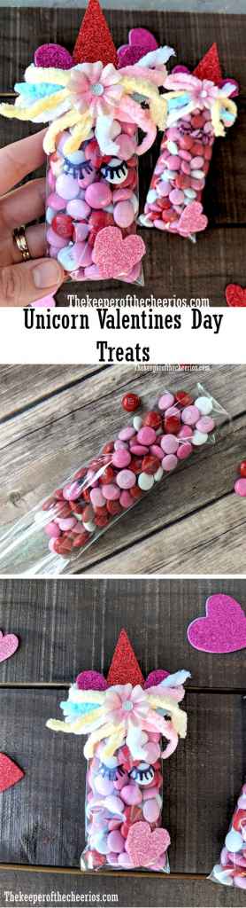 Unicorn Valentines Day Treat Bags - The Keeper of the Cheerios