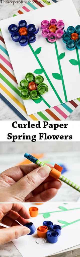 Curled Paper Spring Flowers - The Keeper of the Cheerios