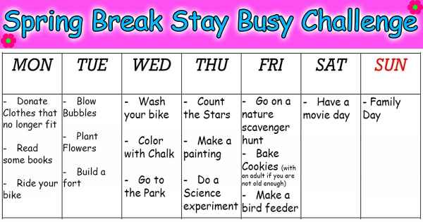 Spring Break Stay Busy Challenge - The Keeper of the Cheerios