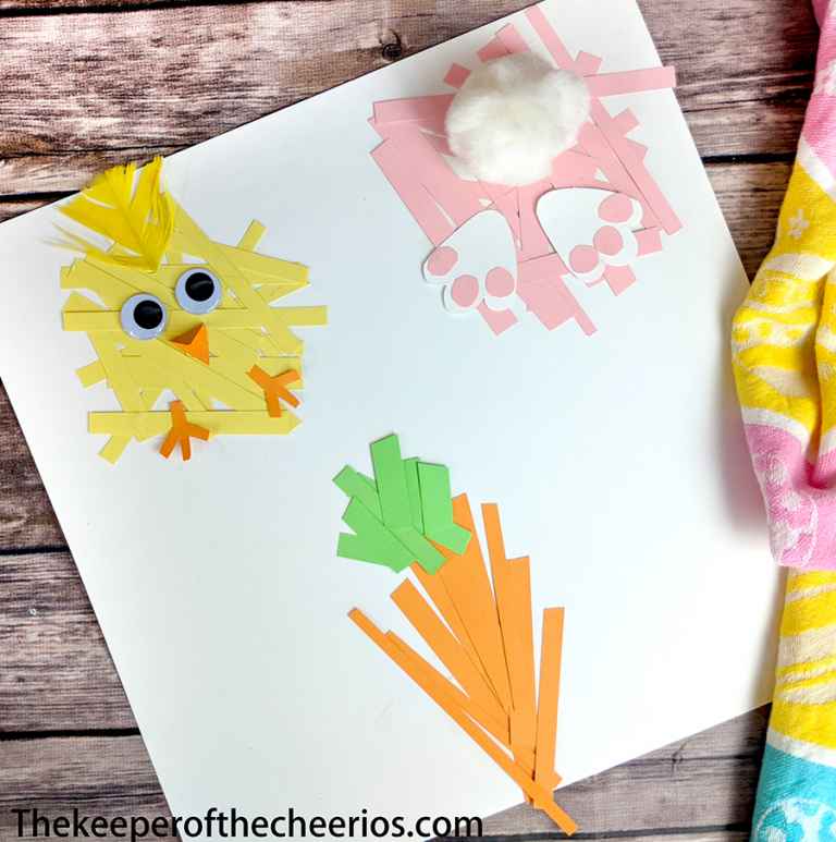 Strip Paper Easter Craft - The Keeper of the Cheerios