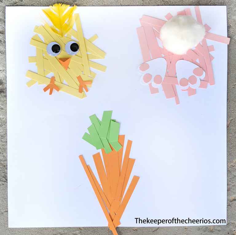 Strip Paper Easter Craft - The Keeper of the Cheerios