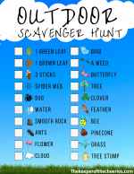Backyard/Outdoor Scavenger Hunt Activity Sheet - The Keeper of the Cheerios