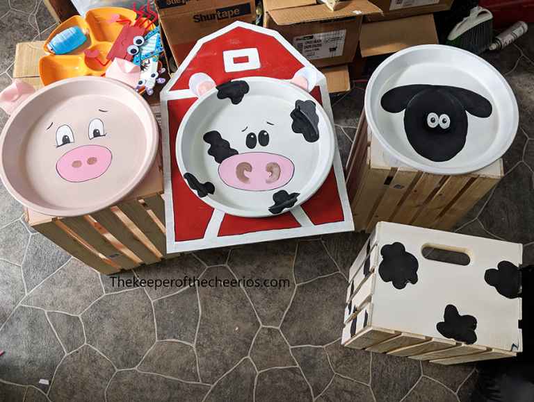 Farm Animal Wood Crate Planter - The Keeper of the Cheerios