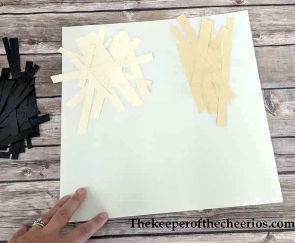 Paper Strip Fall Craft - The Keeper of the Cheerios