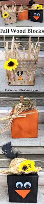 Fall Wood Blocks - The Keeper of the Cheerios
