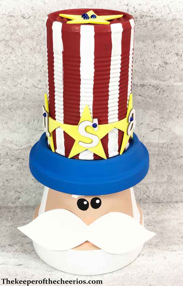 PATRIOTIC CLAY POT UNCLE SAM CRAFT - The Keeper of the Cheerios