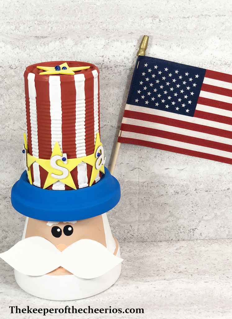 PATRIOTIC CLAY POT UNCLE SAM CRAFT - The Keeper of the Cheerios