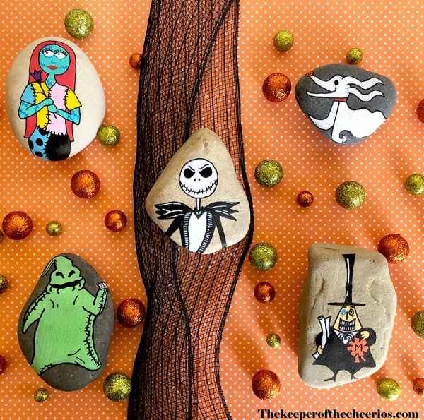 Nightmare Before Christmas Hand Painted Rocks - The Keeper of the Cheerios