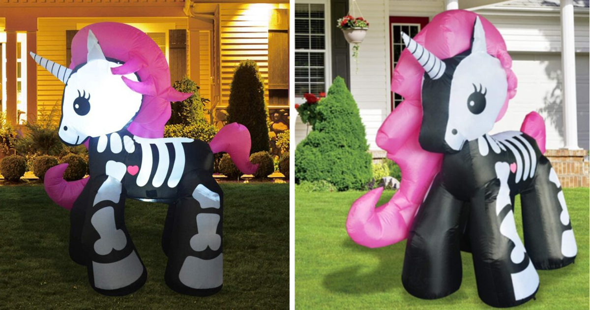 You Can Now Get This Magical Inflatable Skeleton Unicorn For Halloween ...