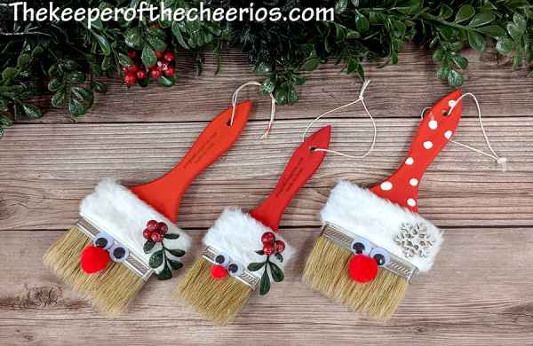 Paintbrush Santa Ornament - The Keeper of the Cheerios