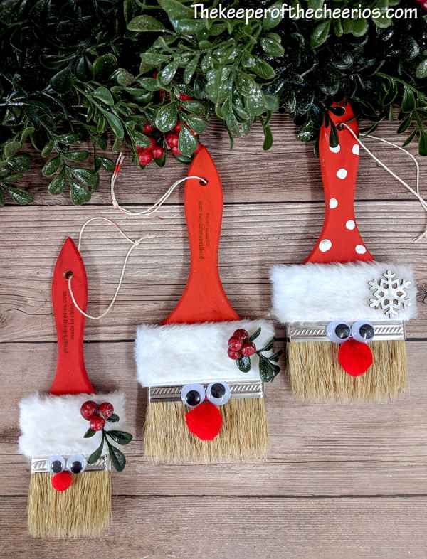 Paintbrush Santa Ornament - The Keeper of the Cheerios