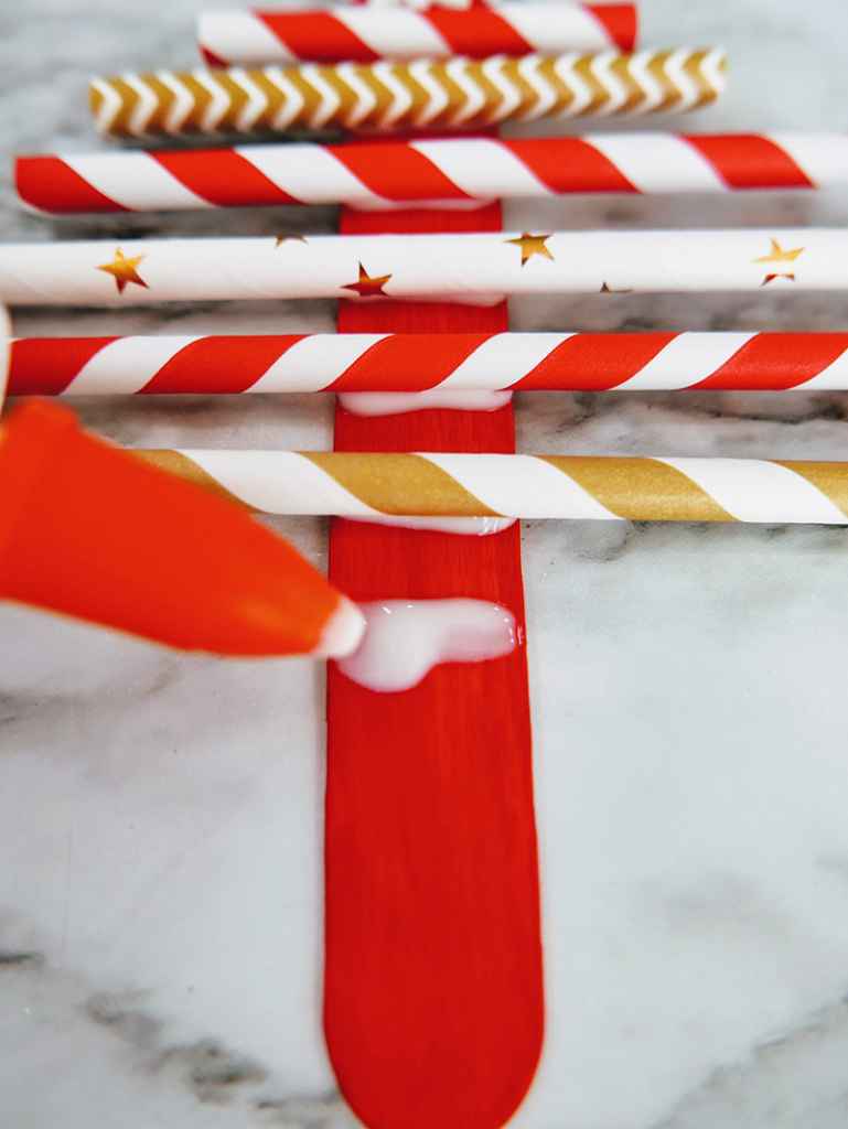 Paper Straw Christmas Tree Ornaments - The Keeper of the Cheerios