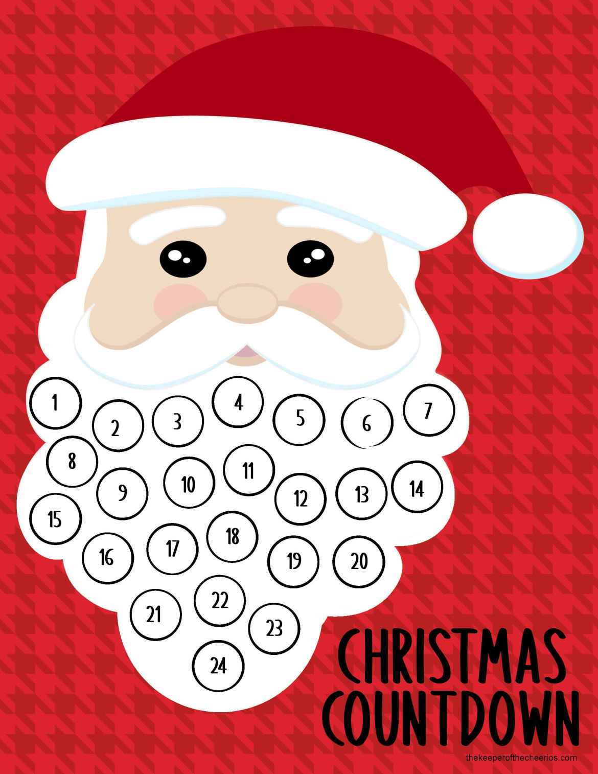 Pom Pom Santa Christmas Countdown - The Keeper of the Cheerios