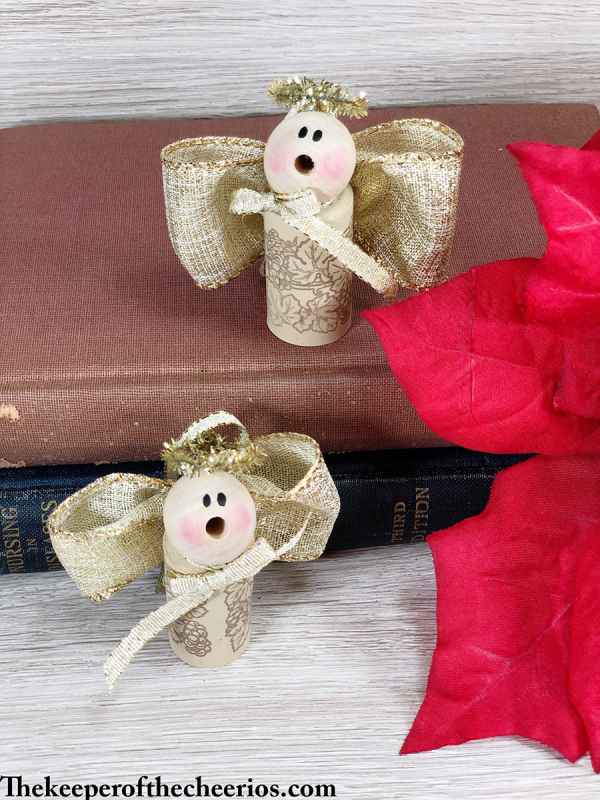 Wine Cork Angel Ornament Christmas Craft - The Keeper of the Cheerios