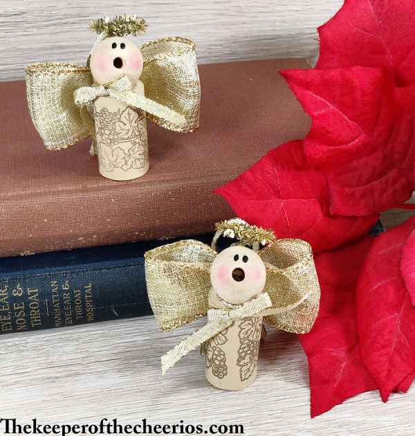 Wine Cork Angel Ornament Christmas Craft - The Keeper of the Cheerios