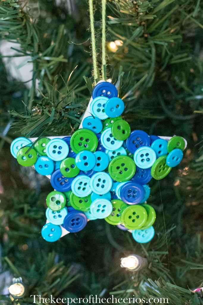 Button Star Ornament - The Keeper of the Cheerios