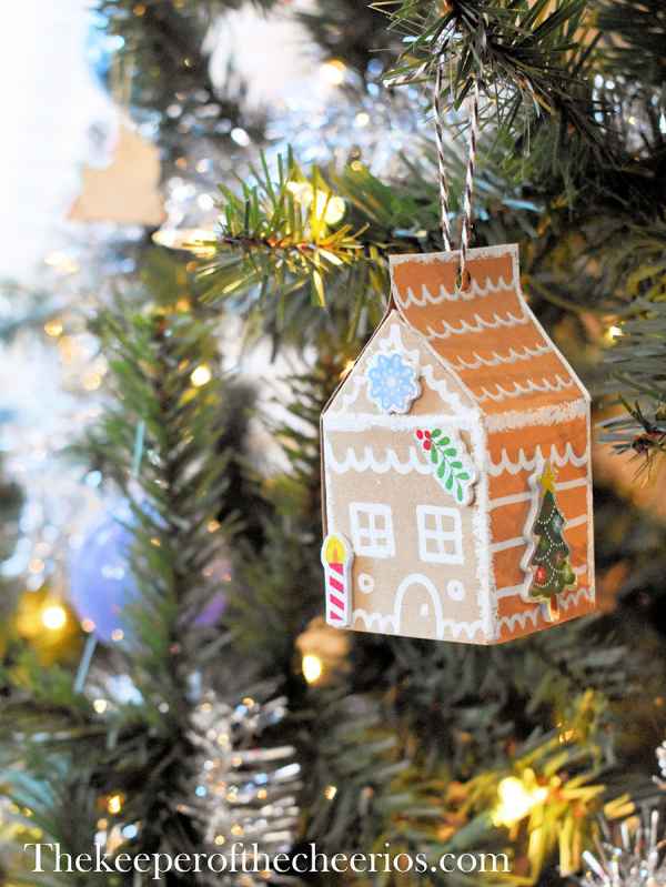 Gingerbread House Christmas Ornament Craft - The Keeper of the Cheerios