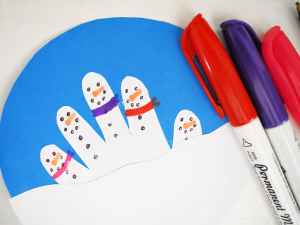 Handprint Snowman Ornament - The Keeper of the Cheerios