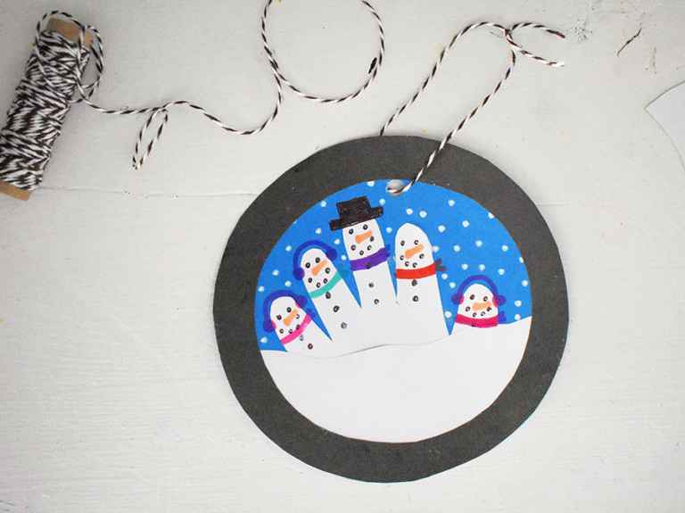 Handprint Snowman Ornament - The Keeper of the Cheerios
