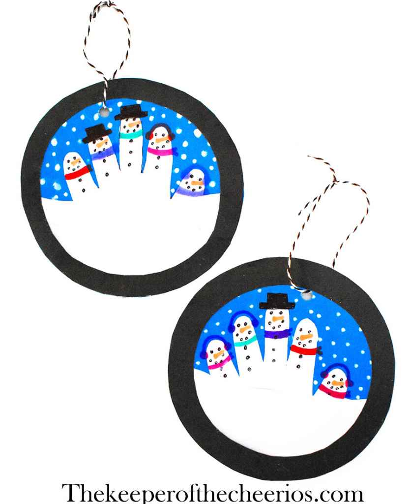 Handprint Snowman Ornament - The Keeper of the Cheerios
