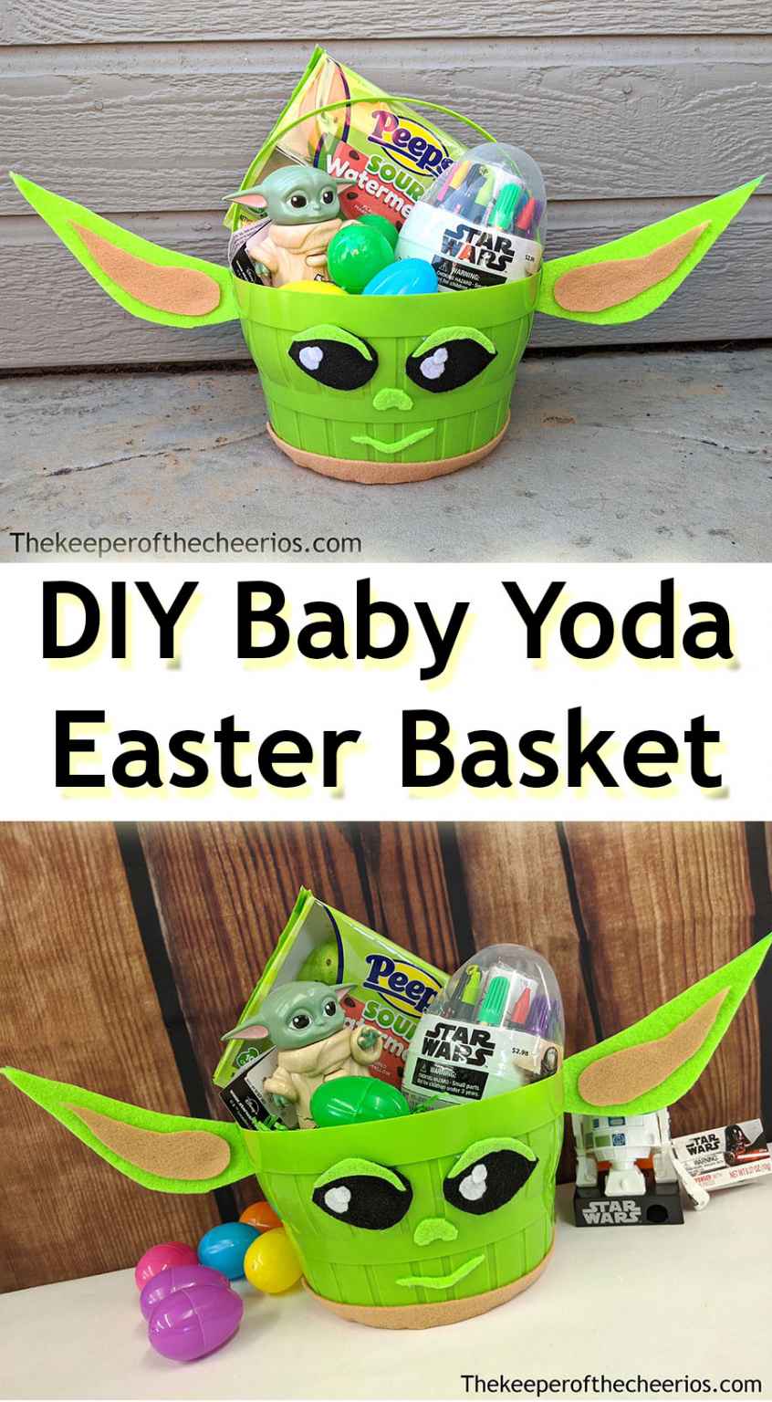 DIY Baby Yoda Easter Basket - The Keeper of the Cheerios