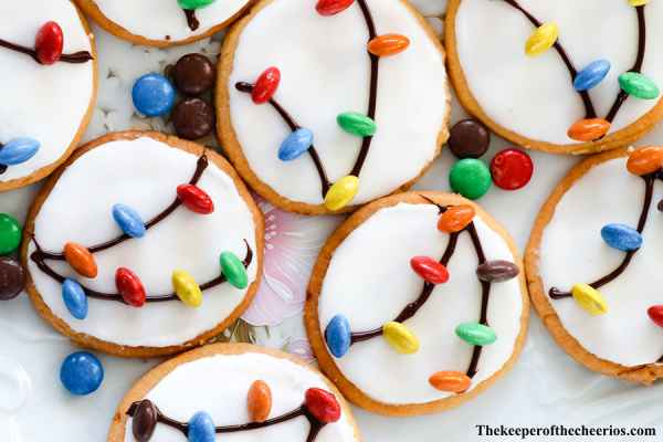Christmas Lights Cookies - The Keeper of the Cheerios