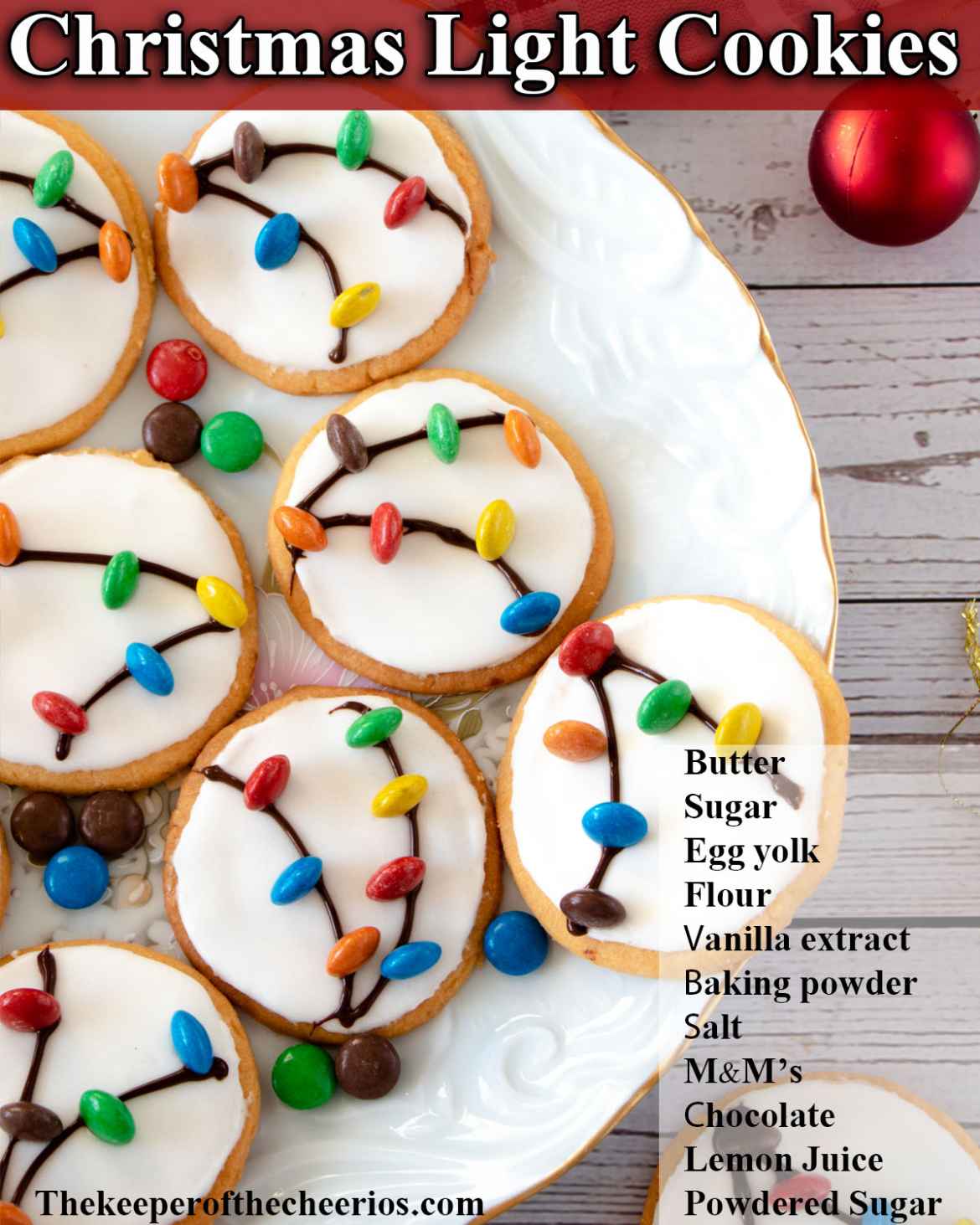 Christmas Lights Cookies - The Keeper of the Cheerios