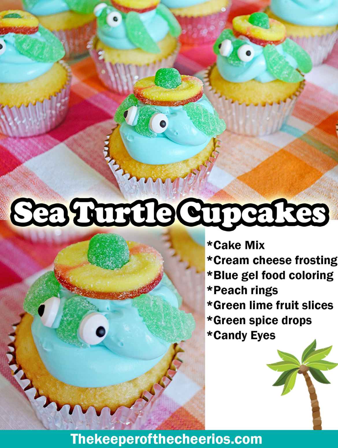Sea Turtle Cupcakes - The Keeper of the Cheerios